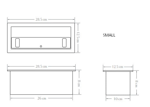 Bioethanol Burner Chamber Insert - sMAll - The Stove House