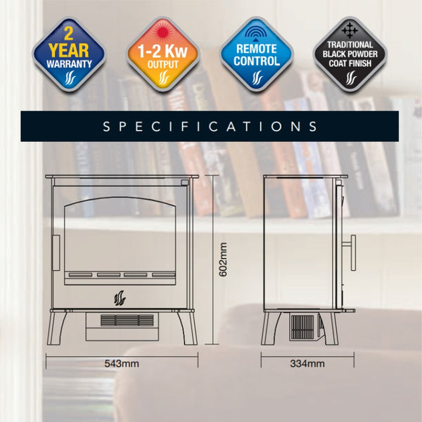 NEW ACR Astwood Electric large modern stove with 3D flame effect – The ...