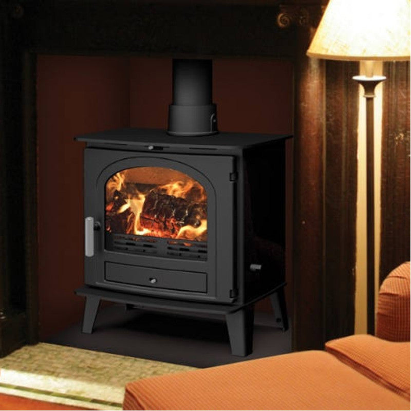Hunter Eco Ideal 4 Multifuel Medium Simple Modern 6 - 7 kW Defra Stove ...